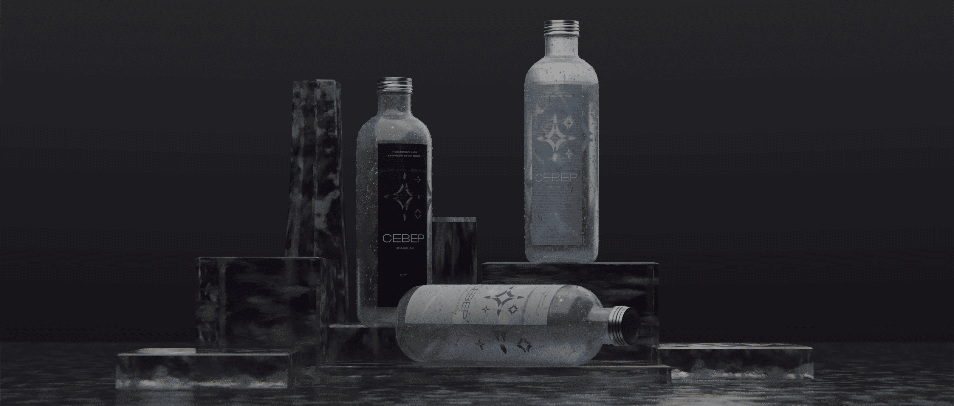 СЕВЕР Mineral Water Brand Identity & Packaging Design — Dprofile