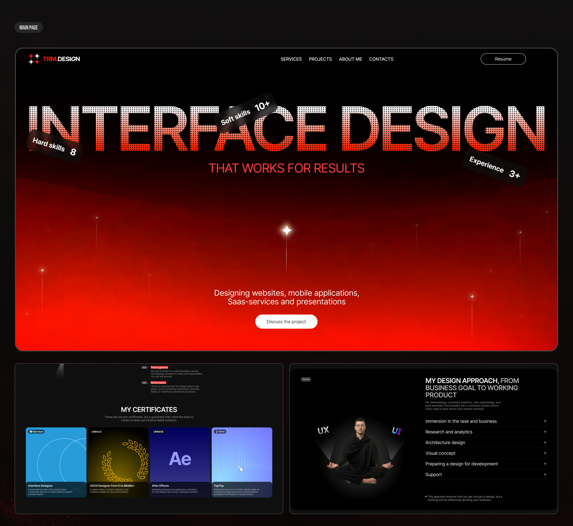 PORTFOLIO UX\UI DESIGN | Портфолио UX/UI дизайнера — Dprofile